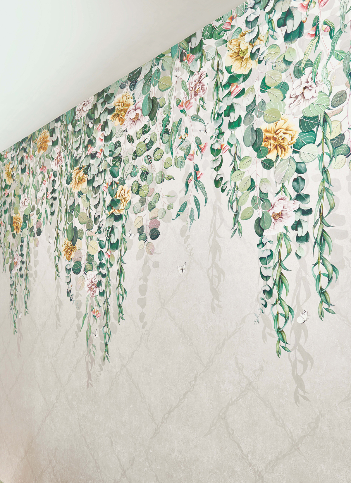 Papier peint panoramique Fleurs Eucalyptus Spring Green - Empyrea d ...