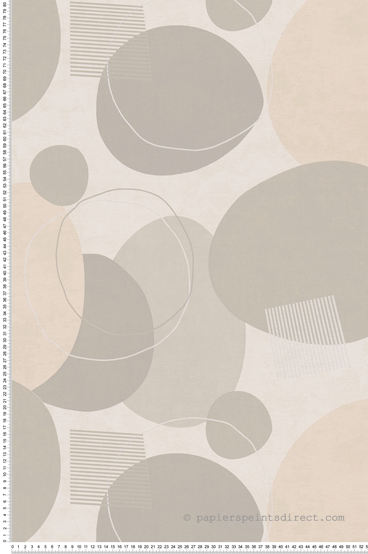 Papier peint Forme Géométrique beige - Geo Effect d'A.S. Création