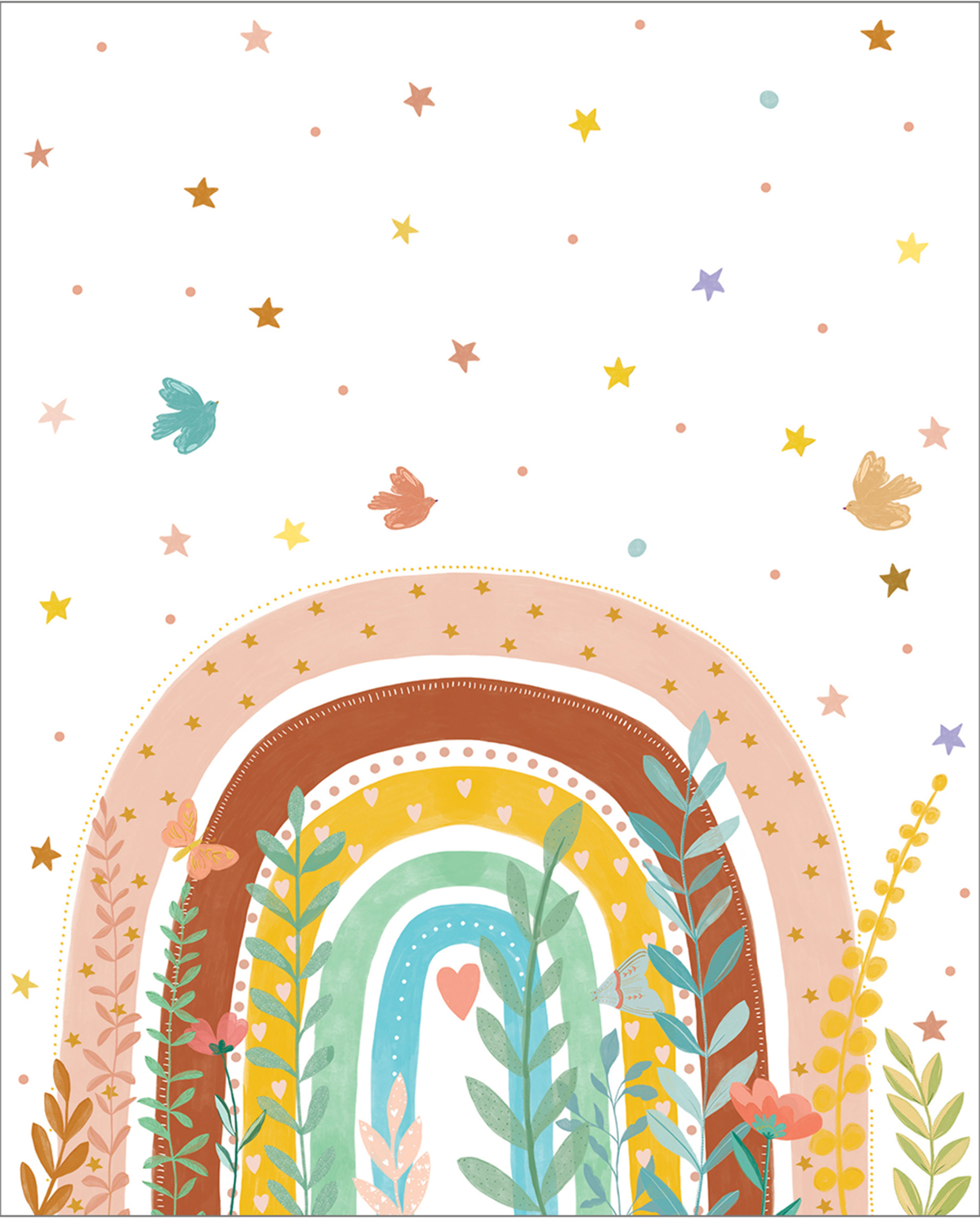 Papier peint panoramique Arc en Ciel Luce multicolore L - Let's Go Girls! de Casélio